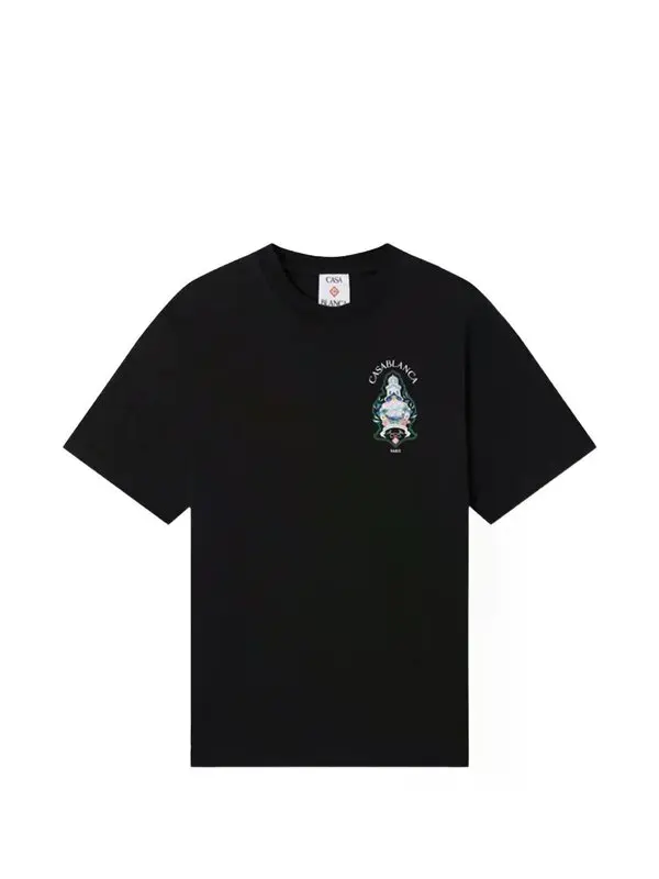 Casablanca Hotel Emblem Graphic-print T-shirt - Black