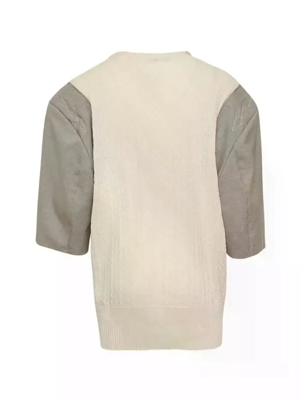 SONIA CARRASCO Cable-knit Panelled Sweater