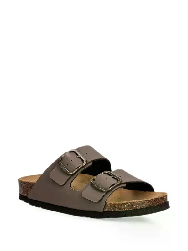 DR. SCHOLL'S SHOES Josephine Buckle-fastening Double-strap Slides - Brown