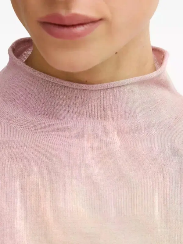 Marc O'polo High-neck Rolled-edge Sweater - Pink