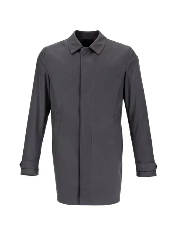 Herno Button-cuff Wool Coat - Grey