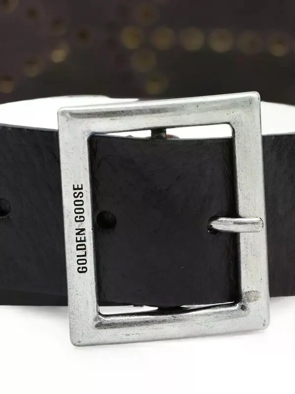 GOLDEN GOOSE Sierra Studded Leather Belt