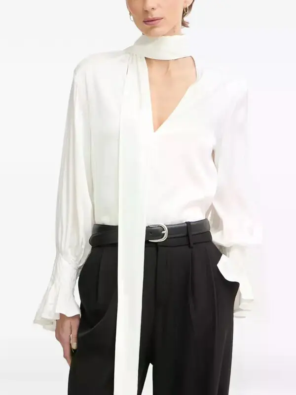 SILVIAN HEACH Pussy-bow Ruffled Blouse