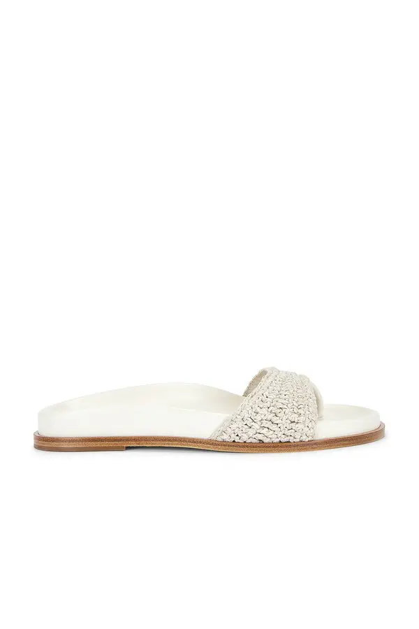 Magda Butrym Hand-crocheted Leather Sandals - Cream