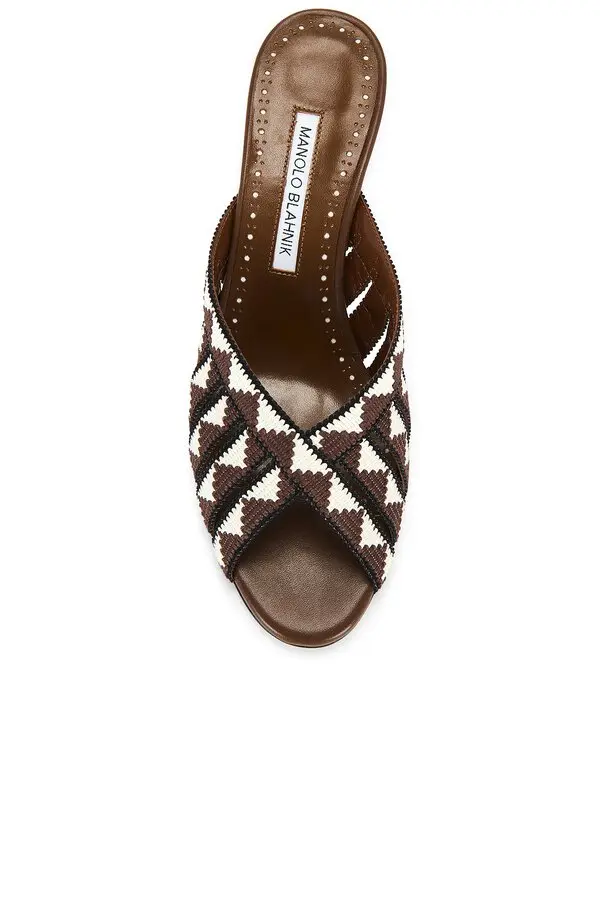 Manolo Blahnik Wool And Cotton Sandals