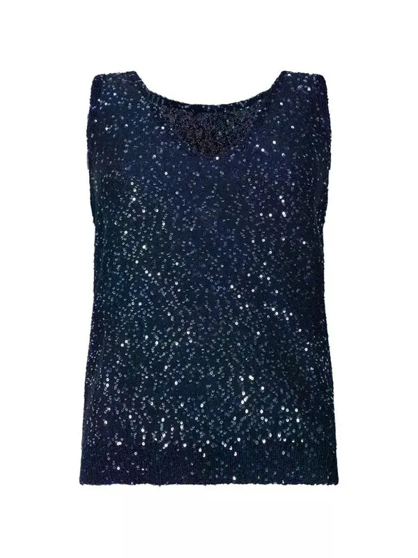 Max Mara Sequin Embellished Sleeveless Sweater