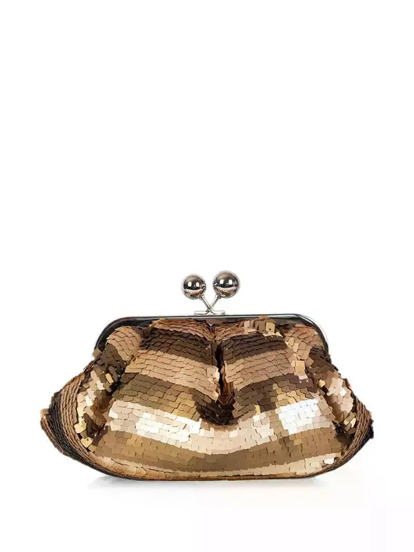Max Mara Pasticcino Sequin-embellished Clutch Bag - Gold