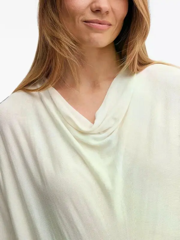 BENETTON Draped Neck Long Sleeve Sweater