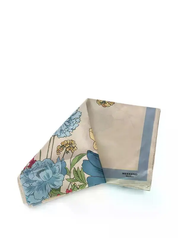 Max Mara Floral-print Silk Scarf