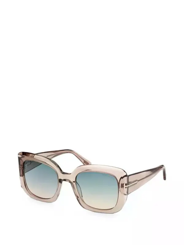 TOM FORD Carla Square-frame Sunglasses - Neutrals