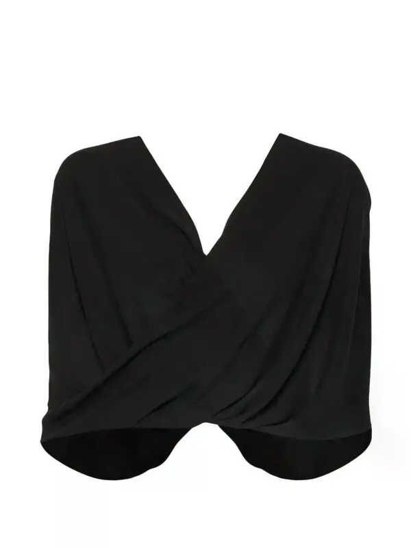 HANITA Draped V-neck Top