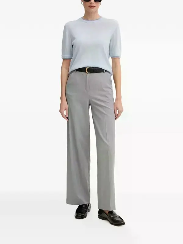 BENETTON Ribbed-trim Short-sleeve Sweater
