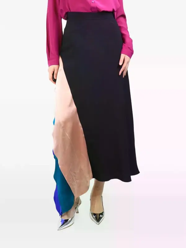 ROKSANDA Colour-block Ruffled Maxi Skirt