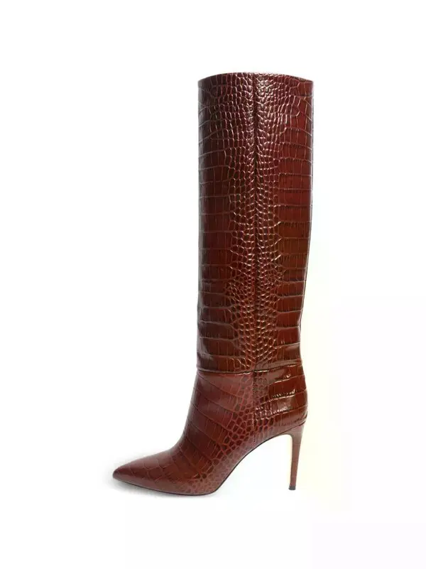 Paris Texas Croc-embossed Knee-high Boots