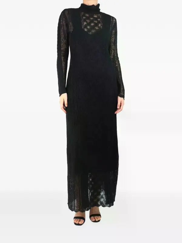 Ulla Johnson Alpaca-blend Maxi Dress With Chevron Knit And Scalloped Hem