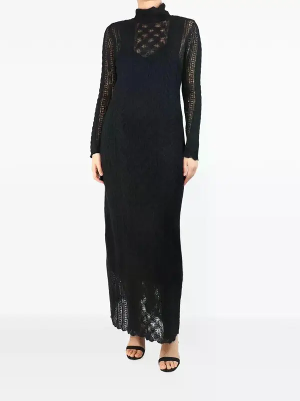 Ulla Johnson Alpaca-blend Maxi Dress With Chevron Knit And Scalloped Hem