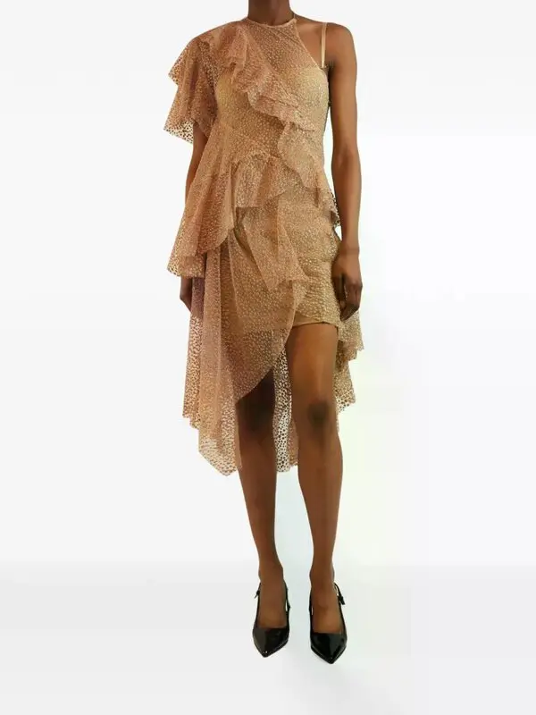 Zimmermann One-shoulder Polka-dot Dress