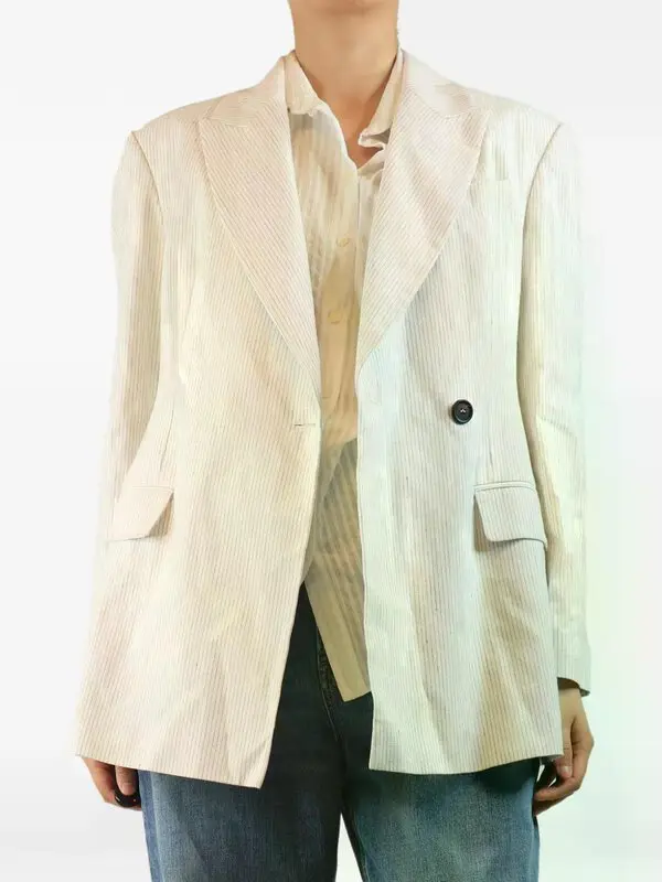 Brunello Cucinelli Striped Double-breasted Blazer
