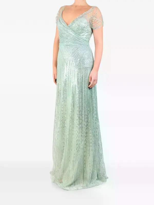 Jenny Packham Sequin-embellished Maxi Dress