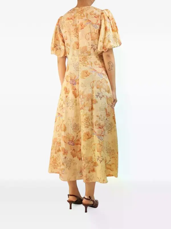 ALEMAIS Printed Midi Dress