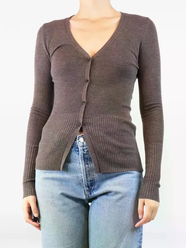 ISSUE TWELVE V-neck Ribbed Cardigan