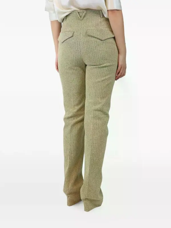 Bottega Veneta Beige Herringbone Boucle Trousers
