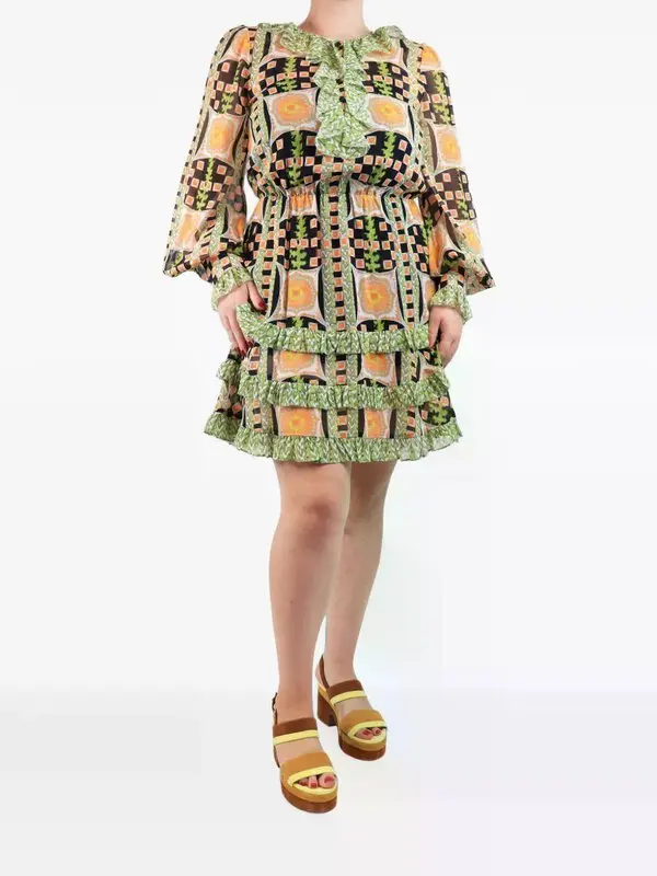 TEMPERLEY LONDON Ruffled Silk Dress - Black