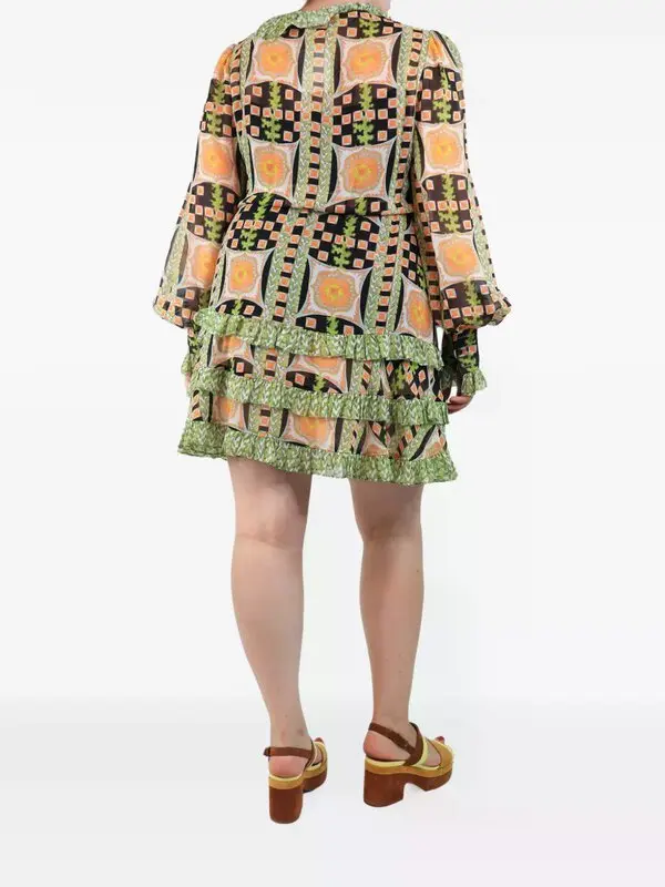 TEMPERLEY LONDON Ruffled Silk Dress