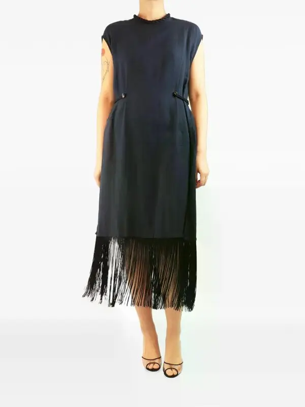 Attersee Fringed Linen Maxi Dress