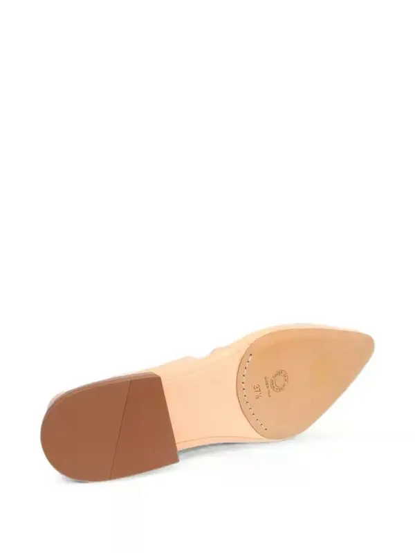 Dries Van Noten Ruched Leather Ballet Flats