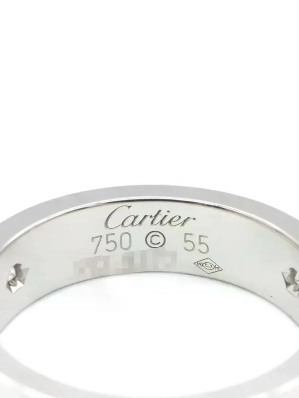 Cartier 18k White Gold Diamond Love Motif Ring