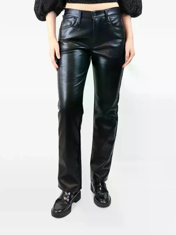MOTHER Faux-leather Trousers