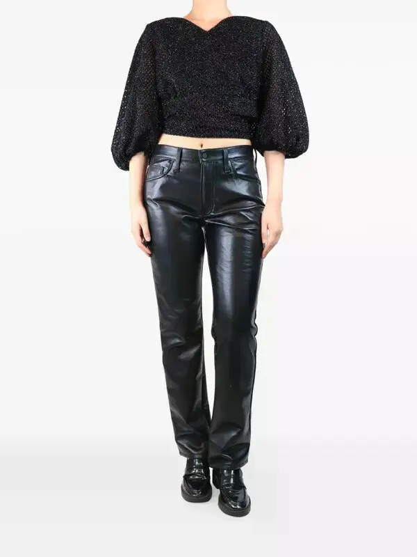 MOTHER Faux-leather Trousers