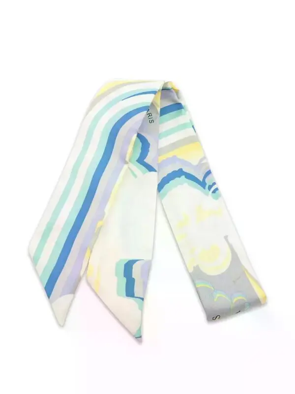 Hermès Graphic-print Silk Twilly