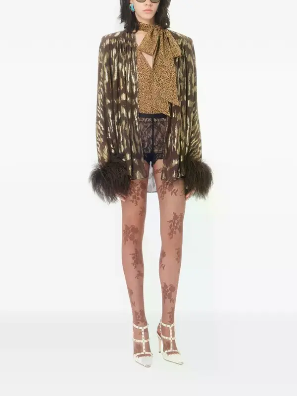 Valentino Garavani Lurex Jacquard Shirt - Brown