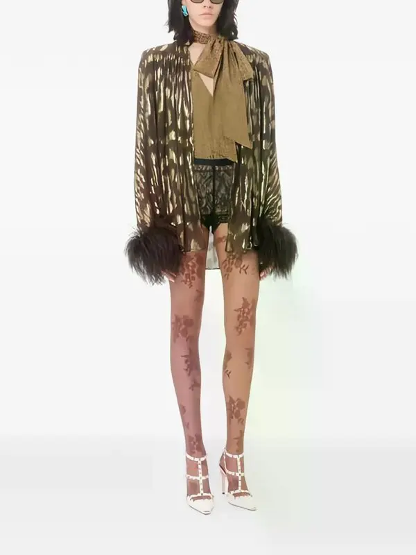 Valentino Garavani Lurex Jacquard Shirt - Brown