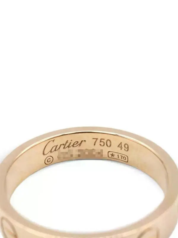 Cartier 18kt Pink Engraved Screw Detail Ring