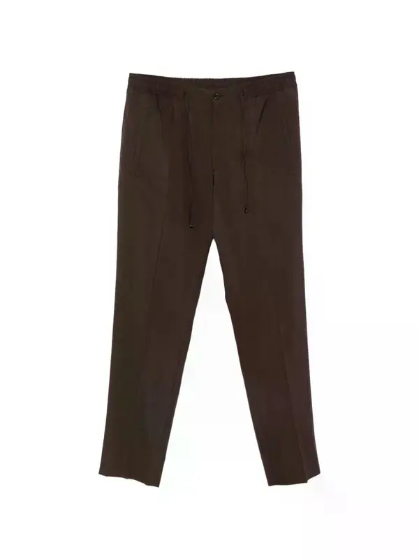 Corneliani Dark Drawstring Waist Trousers - Brown