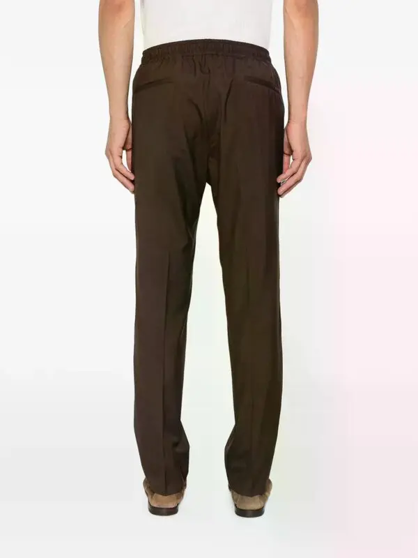 Corneliani Dark Drawstring Waist Trousers - Brown