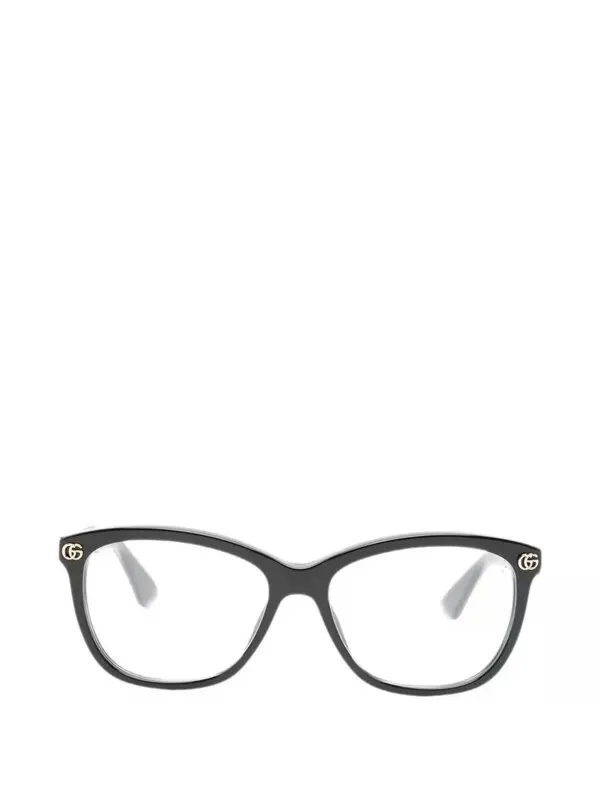 Gucci Double-g Cat-eye Frame Glasses - Black