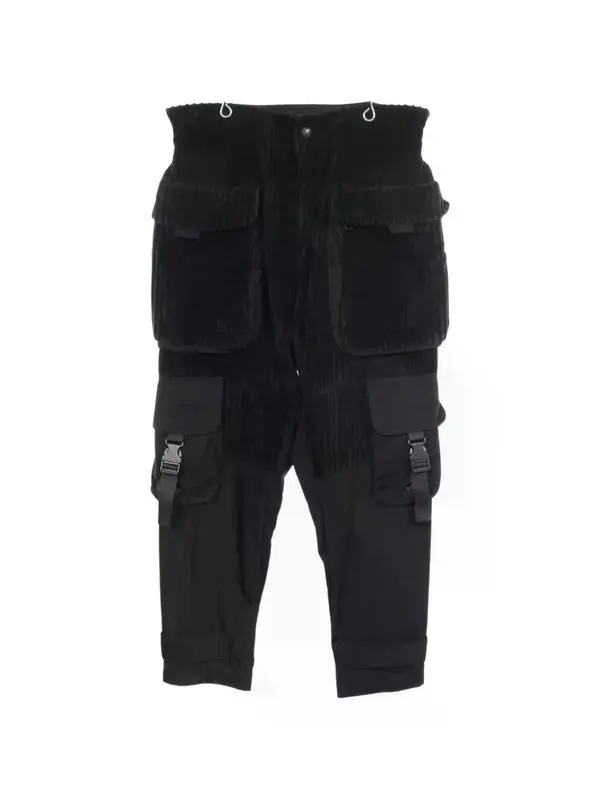 Dolce & Gabbana Corduroy Panelled Cargo Pants - Black