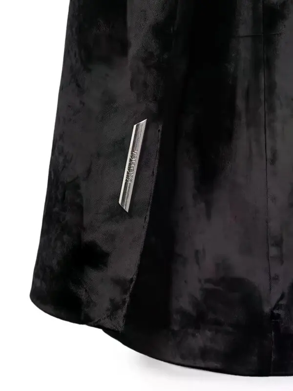 DONDUP Velvet-effect Single-breasted Blazer