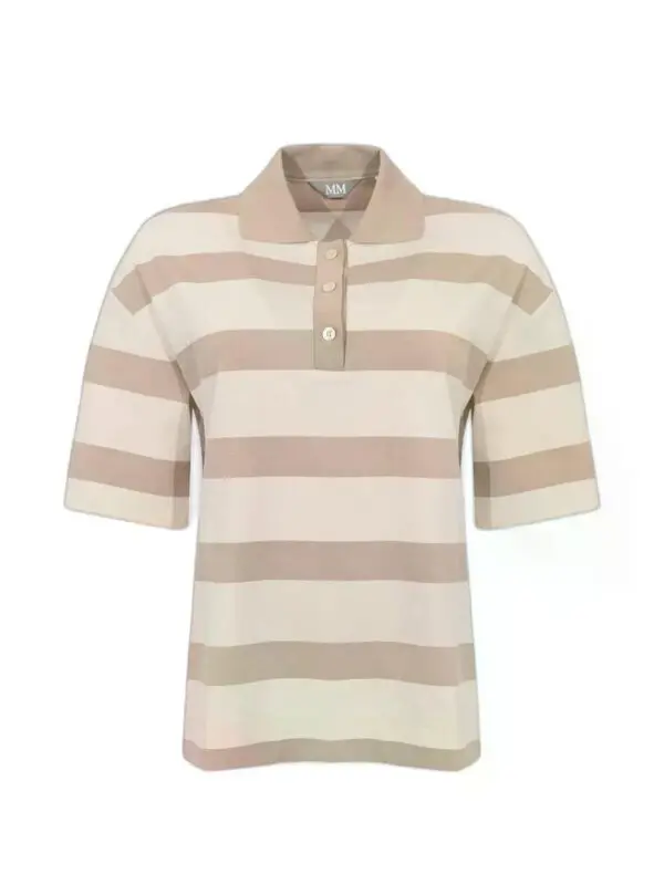 Max Mara Striped Cotton Polo Shirt