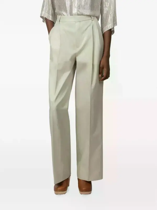 INDRESS Rye Pleated Cotton Trousers