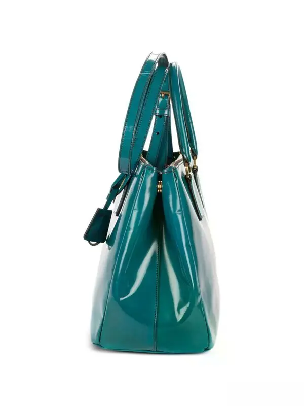 Prada Galleria Double-zip Tote Bag - Green