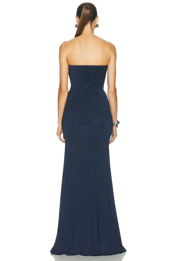 Alex Perry Strapless Drape Gown