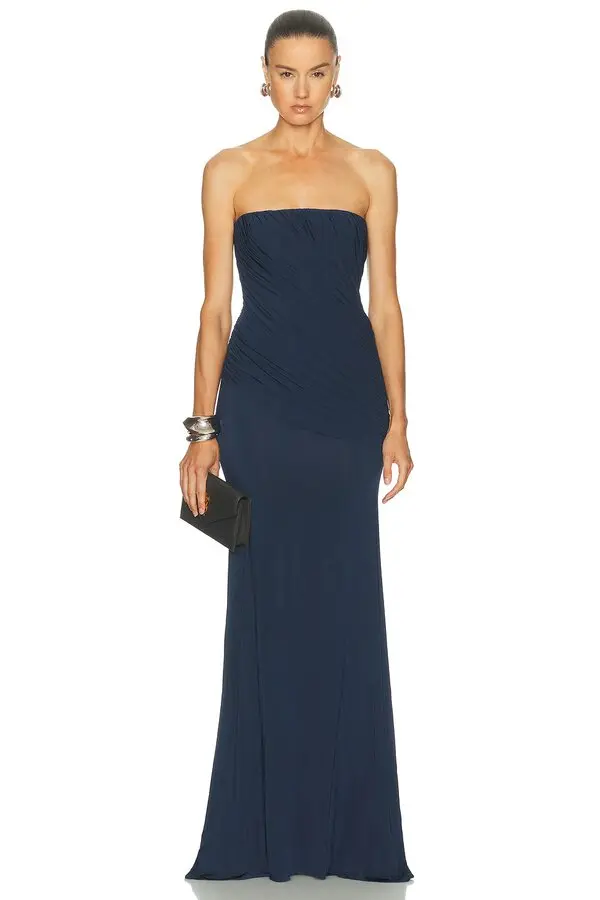 Alex Perry Strapless Drape Gown