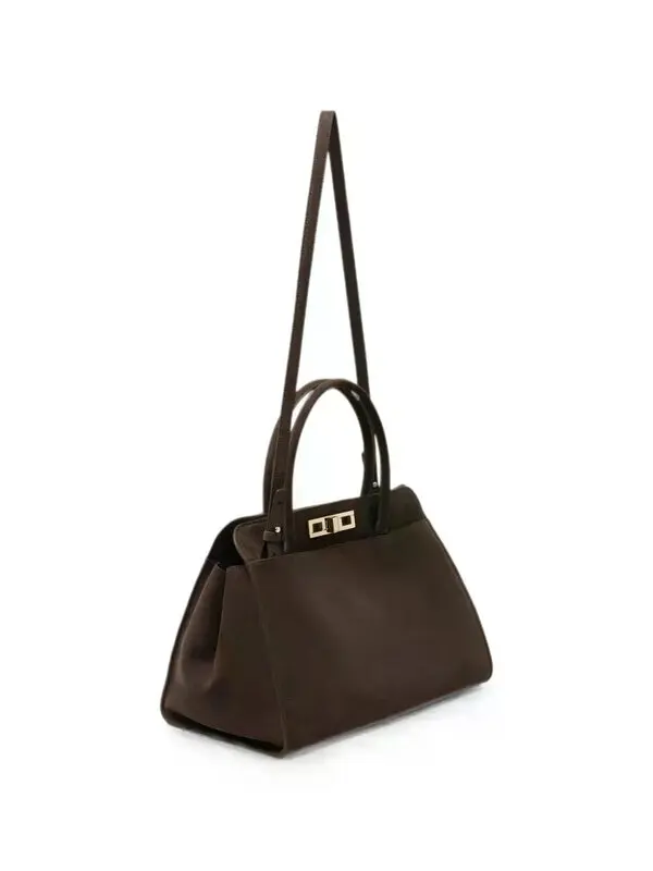 Fabiana Filippi Suede Twist-lock Tote Bag - Brown