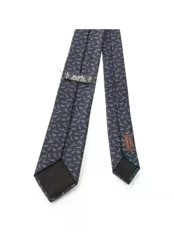 Hermès Rabbit-pattern Tie