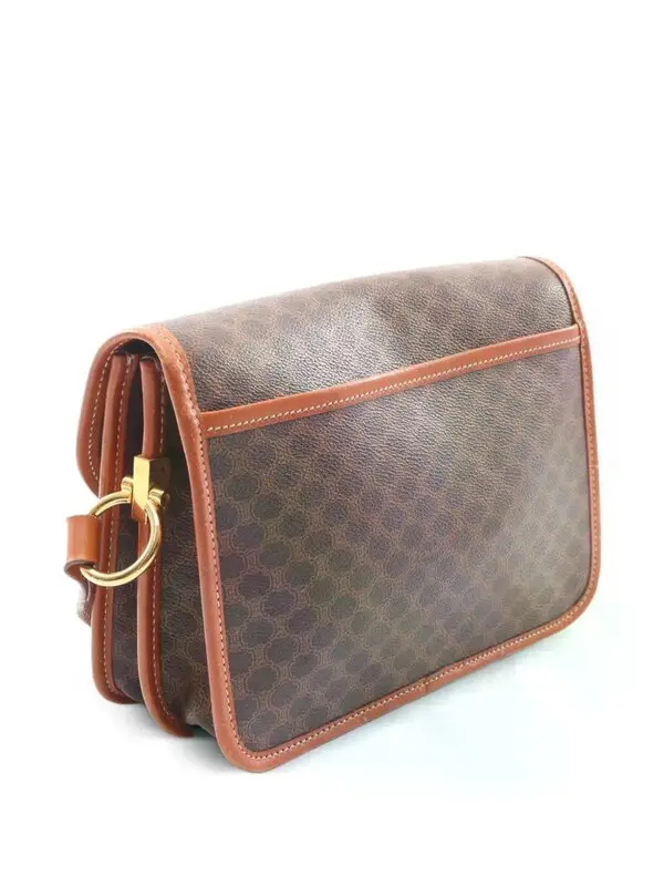 Celine Macadam Front-flap Shoulder Bag - Brown